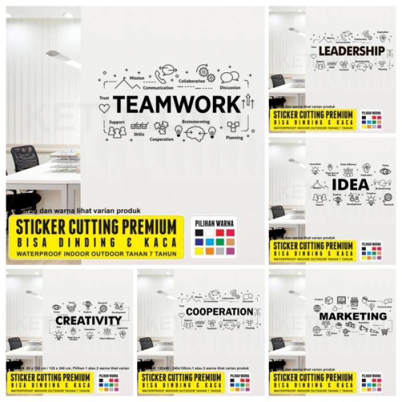 Promo Wall Stiker Dinding Kaca Motivasi Kerja Kantor Cutting Sticker ...