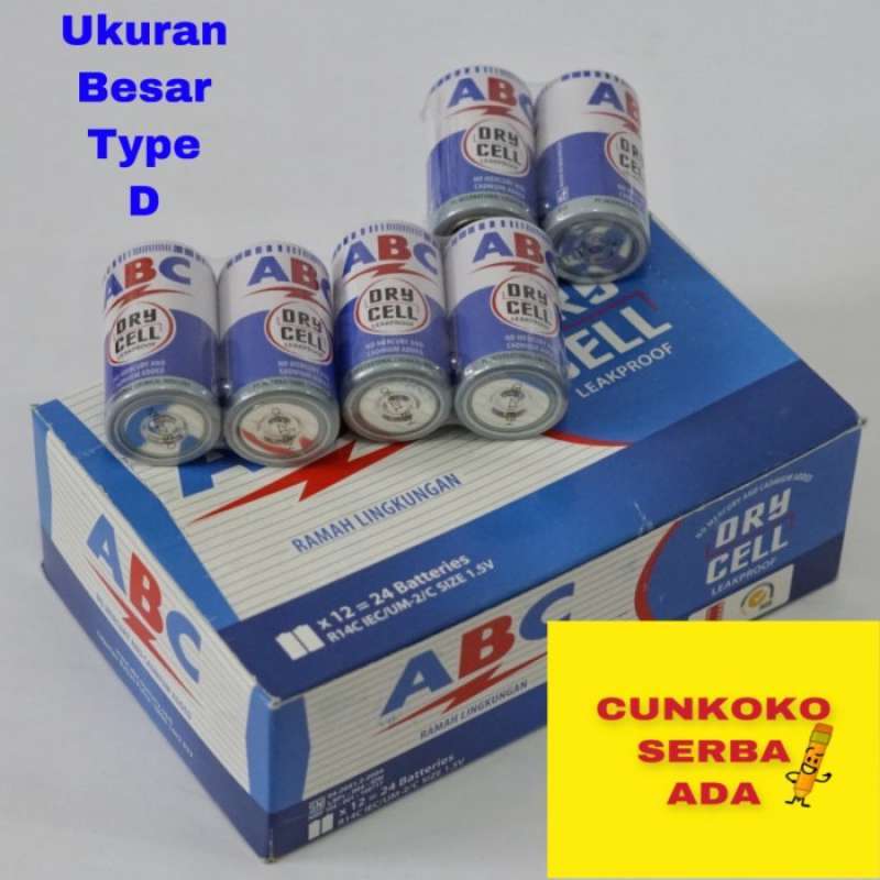 Promo Baterai Abc Besar ( Type D ) / 1 Box Isi 24 Pcs Diskon 33% Di ...