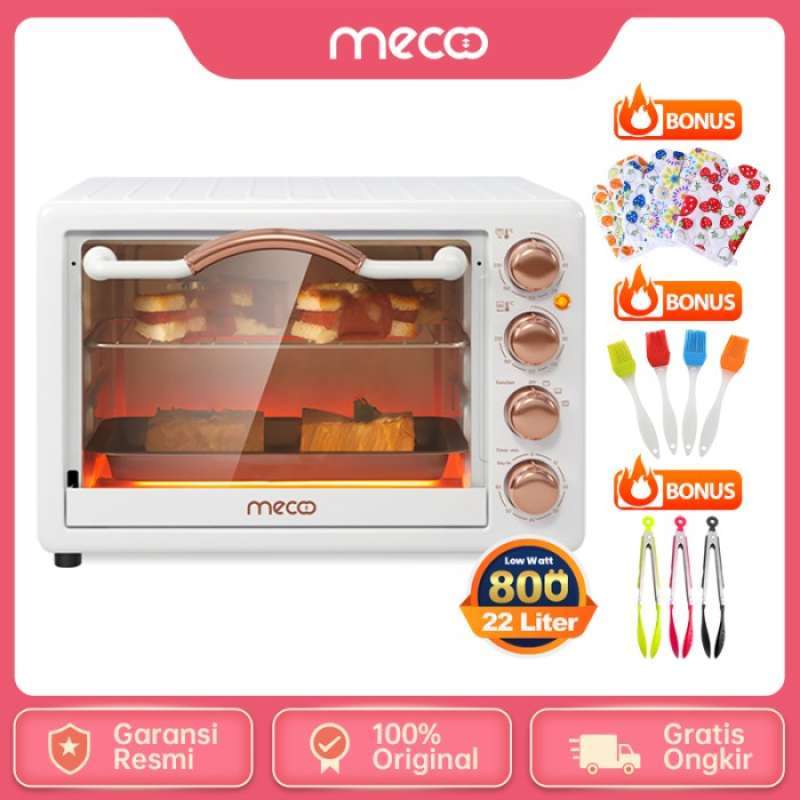 Promo 100% Produk Ori Mecoo Aesthetic Electric Oven 22 Liter 400-800 Low Watt Oven Listrik ...