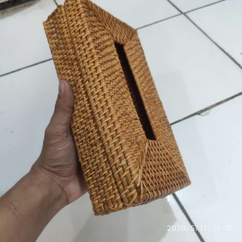 Promo Box Tissue Rotan/tempat Tissue Anyaman Rotan Kotak Panjang Diskon ...