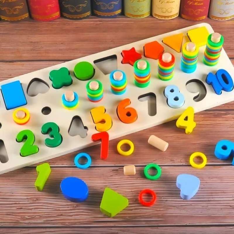 Promo Mainan Edukasi Counting Board Number Shapes Papan Berhitung Ada ...