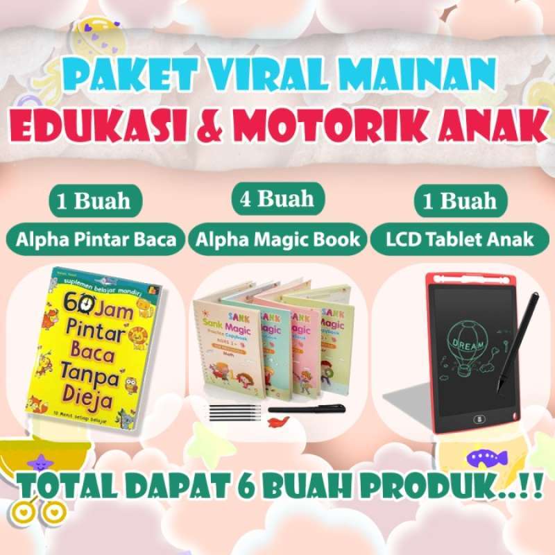 Promo Paket Lengkap Buku Alpha Pintar Belajar Membaca & Menulis Edukasi ...
