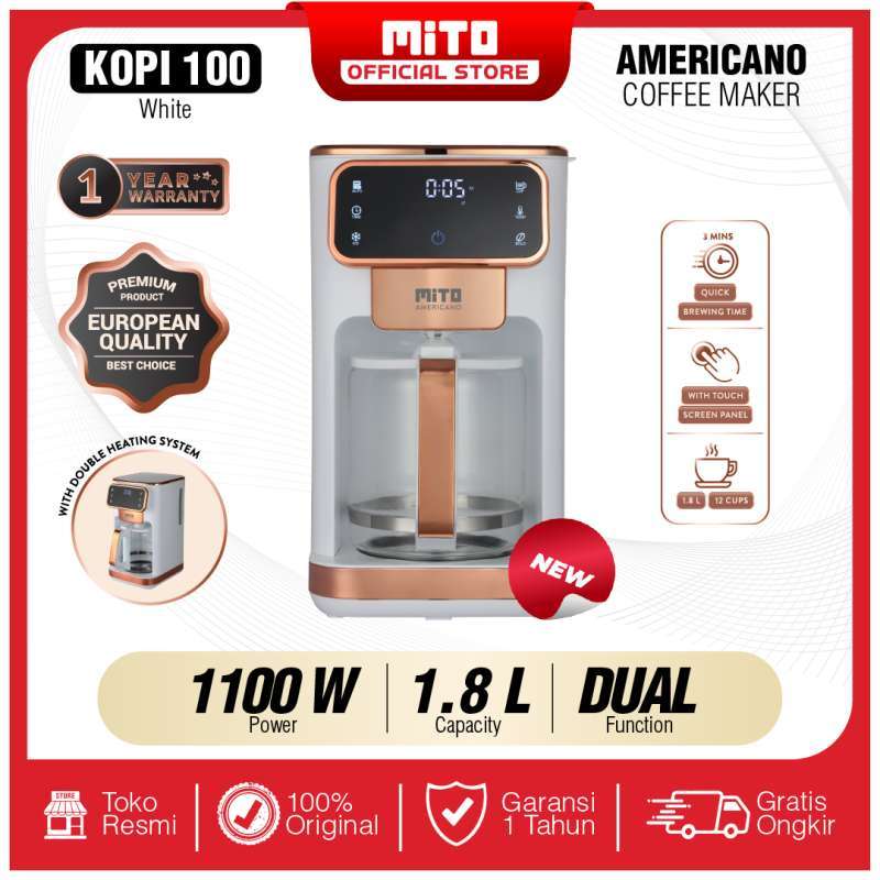 Promo Mito Digital Coffee Maker / Mesin Kopi 1.8l - Double Heating ...