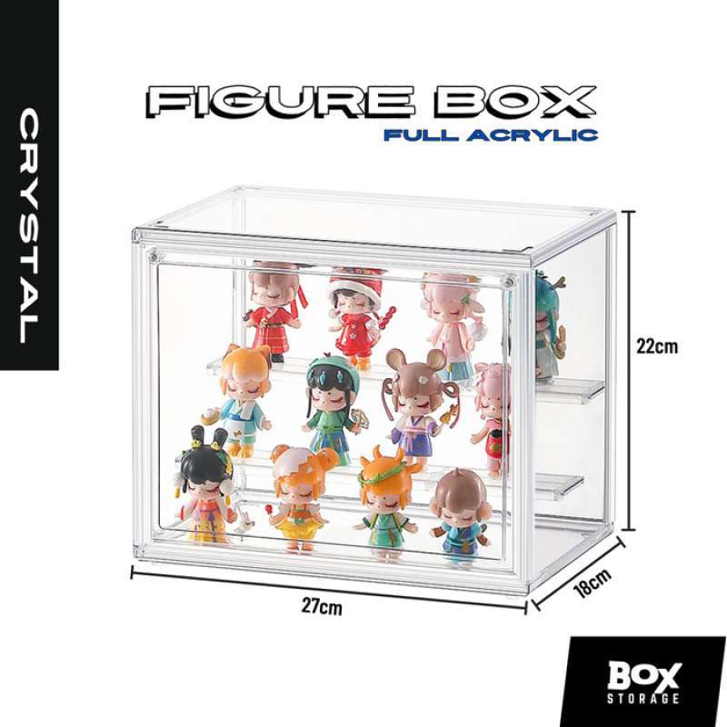 Promo Crystalaction Figure Box Display Box Full Acrylic Pop Mart Blind ...