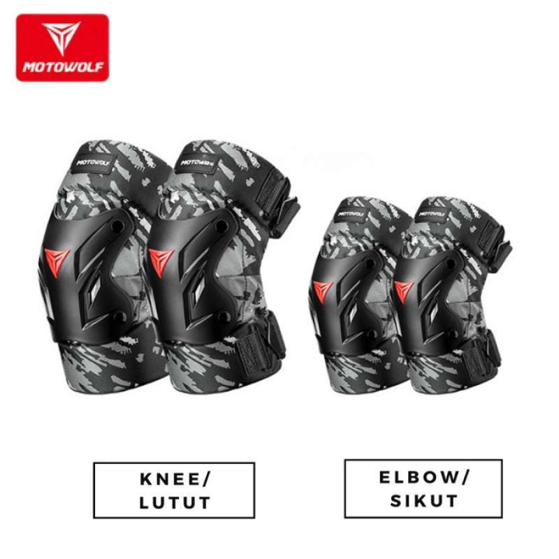 Promo Deker Knee Protector Motor MOTOWOLF Elbow Pad Protector - Camo ...