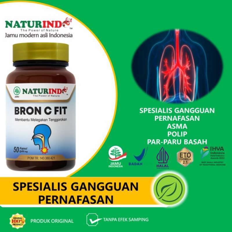 Promo Obat Herbal Asma Gangguan Pernapasan paru Basah Bron C Fit ...