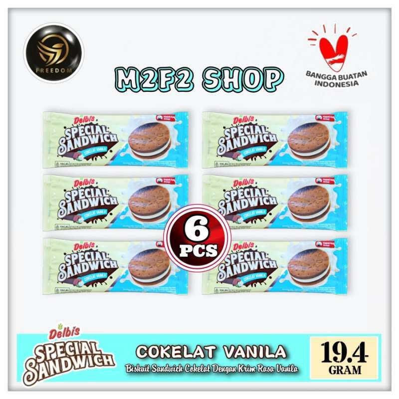 Jual Delbis Special Sandwich Cokelat Vanila Sachet - 19,4 Gr (kemasan 6 ...
