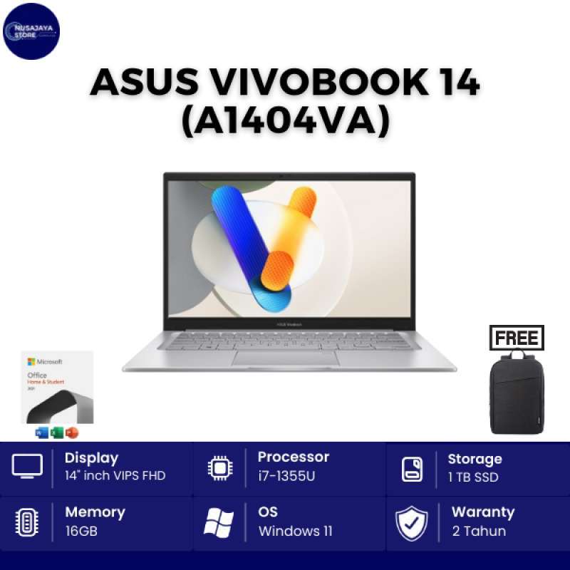 Jual Asus Vivobook 14 A1404va Vips752 Core I7 1355u 16gb 1tb W11 Ohs Di Seller Hardware Com ...
