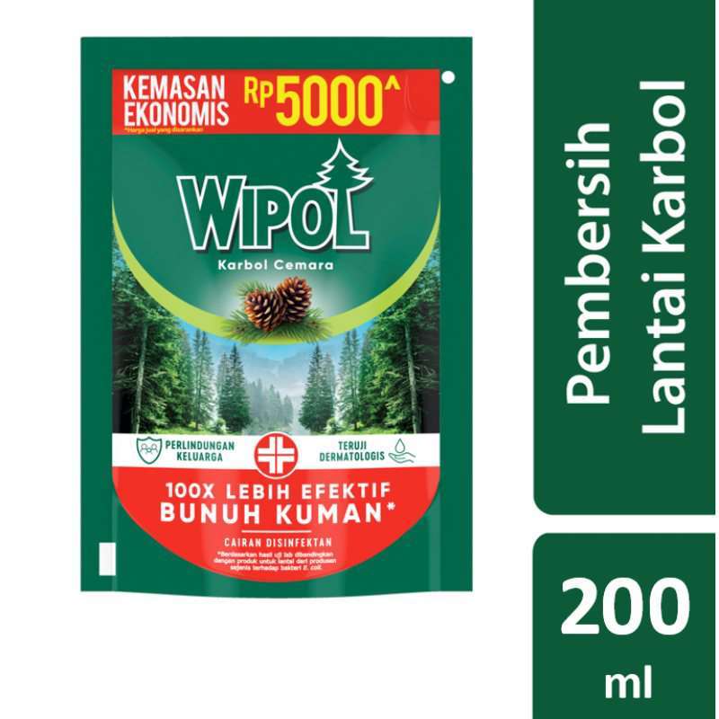 Promo Wipol Karbol Cemara Cairan Pembersih Lantai [200 Ml] Isi 3 Pcs Diskon 14% Di Seller ...