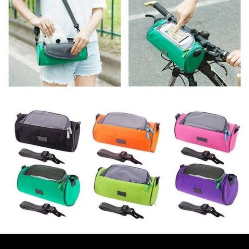 Jual Tas Sepeda Tas Motor Stang Multifungsi Slempang Bisa - Hitam Di ...