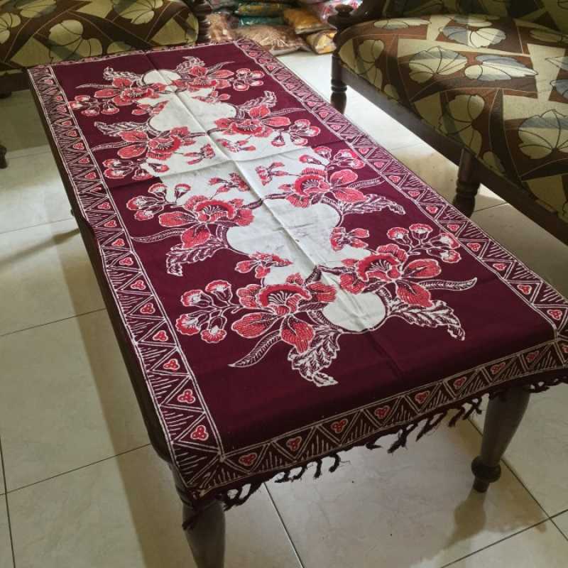Promo Taplak meja tamu panjang motif batik cap remekan Diskon 35% di ...