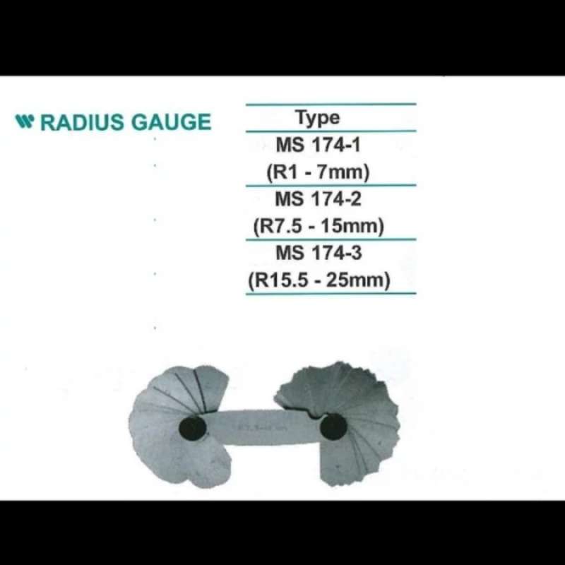 Promo Radius Gauge Type Ms 174-2 ( R7.5-15mm)wipro Diskon 23% Di Seller ...