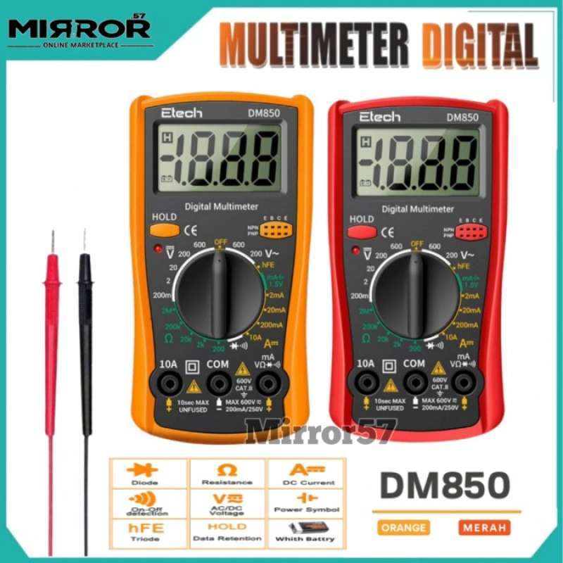 Promo Digital Multimeter LCD DM850 Tester Arus Listrik AC/DC Ada Buzzer ...