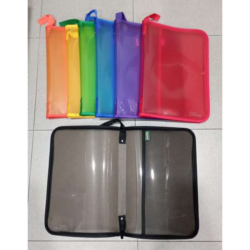Jual Map File Plastik Resleting Zipper File Jaring Folio / F4 Topla ...