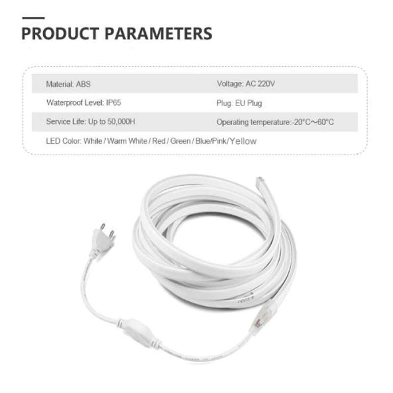 Promo Lampu LED Neon Flex Strip Light Flexible 220V IP65 Waterproof ...