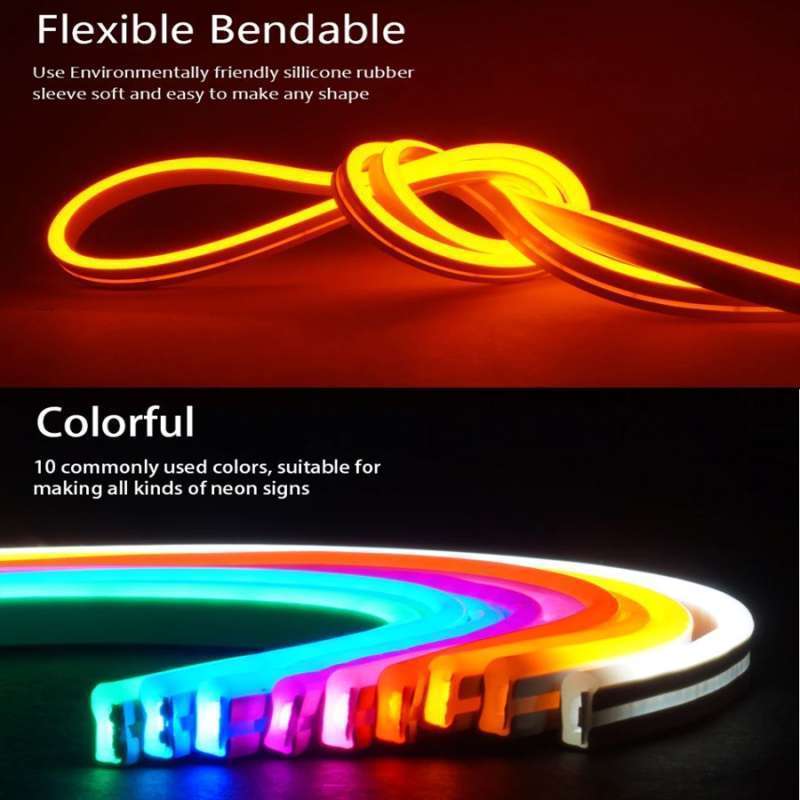 Promo Lampu LED Neon Flex Strip Light Flexible 220V IP65 Waterproof ...