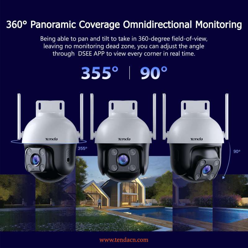 Promo Tenda Ch3 Cctv Camera Outdoor Pan/tilt 360 Hd 1080p Diskon 13% Di ...