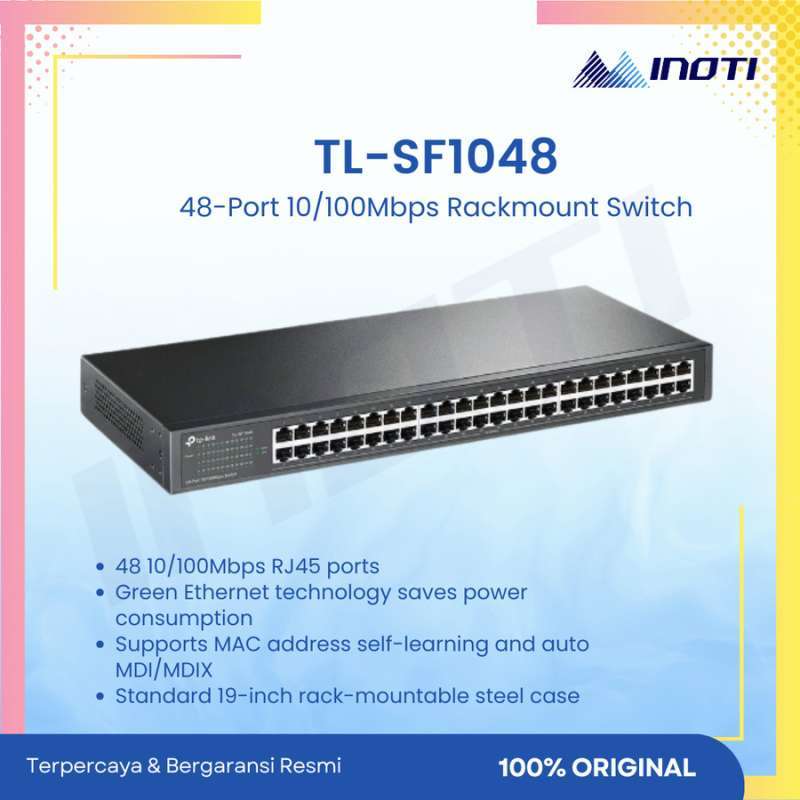 Jual TP-LINK TL-SF1048 48-Port 10/100Mbps Rackmount Switch 48 Port di ...