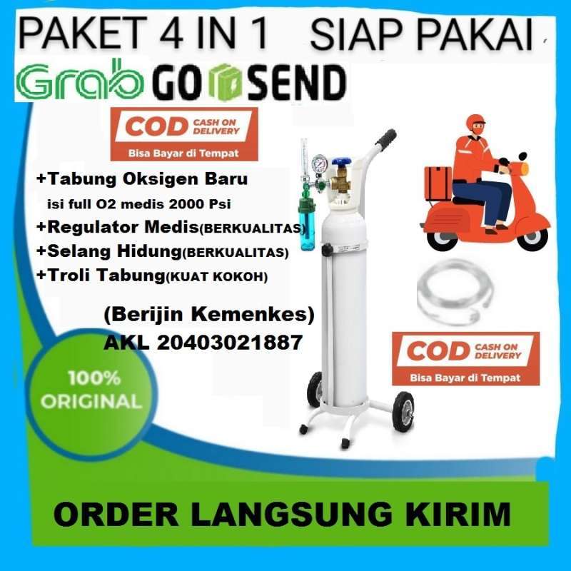 Jual TABUNG OKSIGEN 1M3 LENGKAP KOMPLIT - TABUNG+ISI+TROLI di Seller PROWARE - Pajang, Kota ...