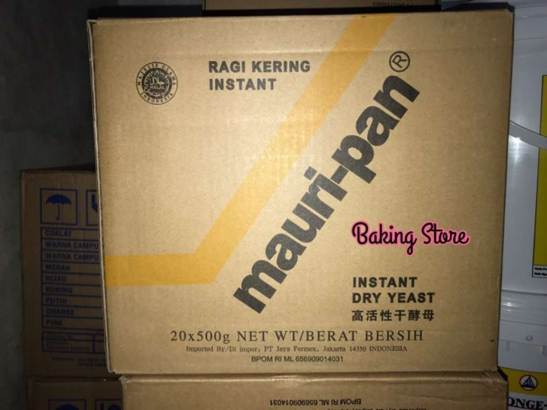 Promo Ragi Kering Instan - Instant Dry Yeast Mauripan 20x500gr - Gosend ...
