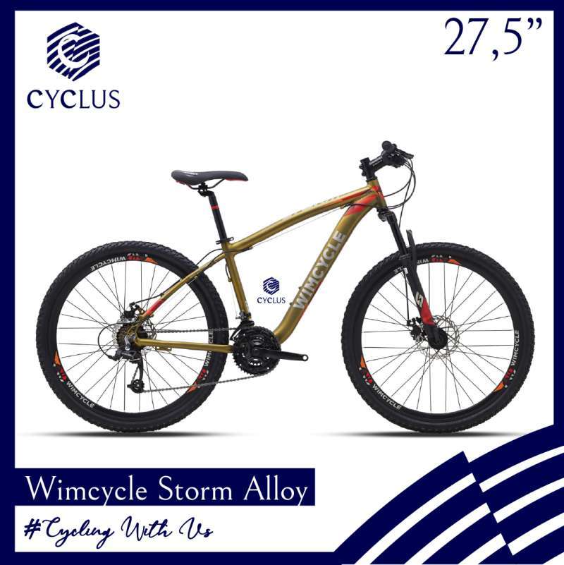 Jual Sepeda Gunung Anak Dewasa Mtb Wimcycle Storm Alloy 24 Speed 27,5 Inch Ringan Di Seller ...