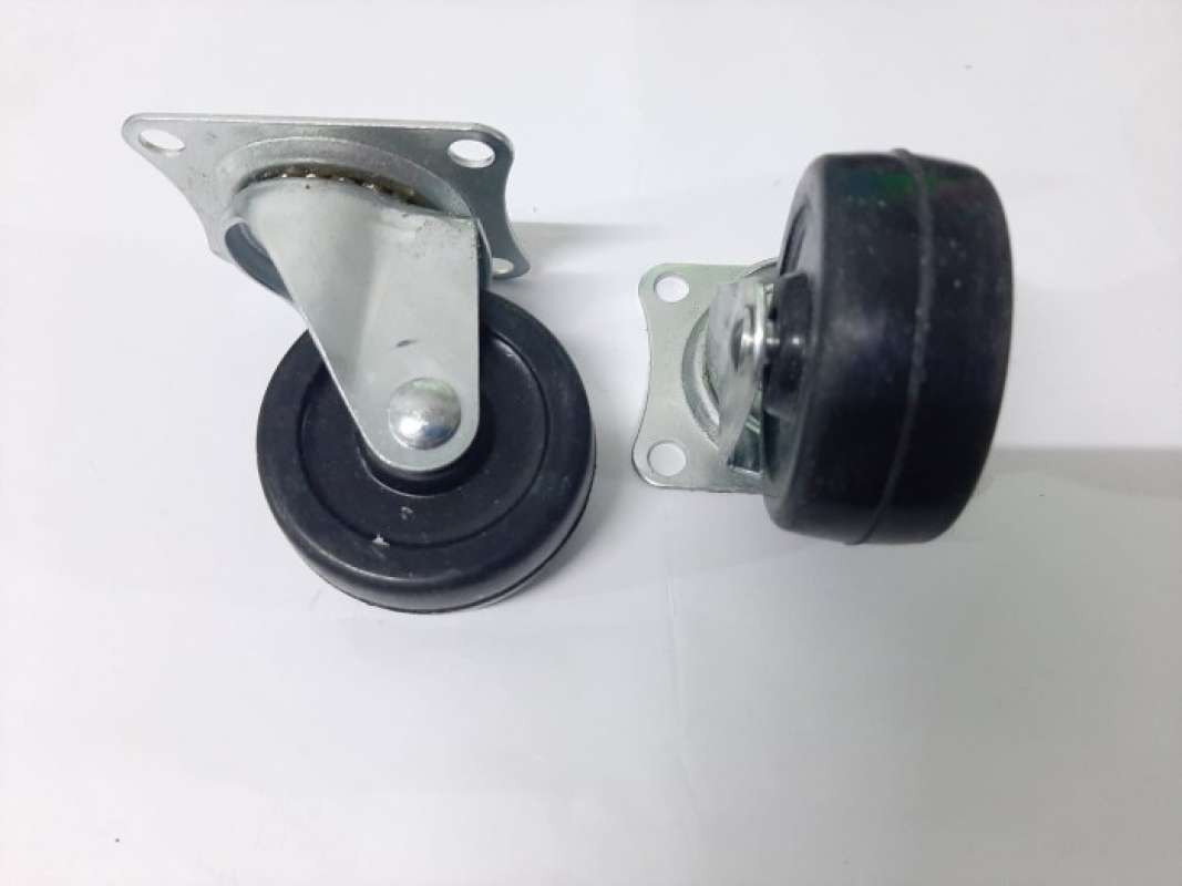 Promo Roda Caster 2 Inch Nylon Nilon Hitam Roda Hidup Etalase Roda ...