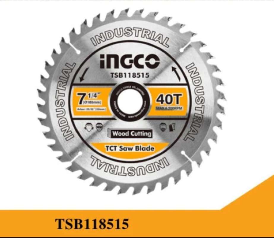 Promo Mata Gergaji Serkel Kayu Circular 7 Inch 40t Ingco Tsb118515 ...