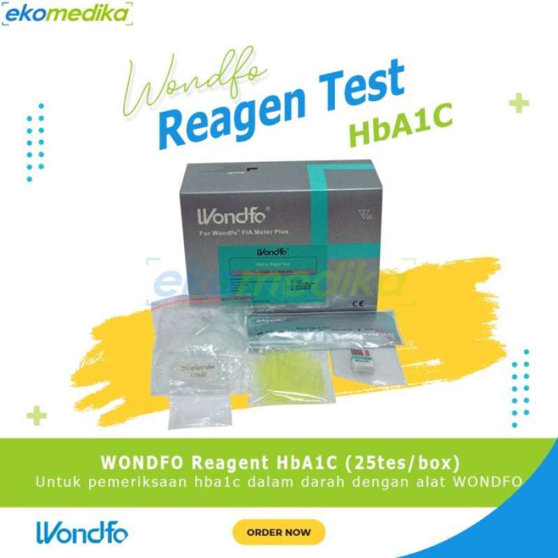 Promo Reagen Test HbA1C for WONDFO FIA Meter isi 25 test Diskon 33% di ...