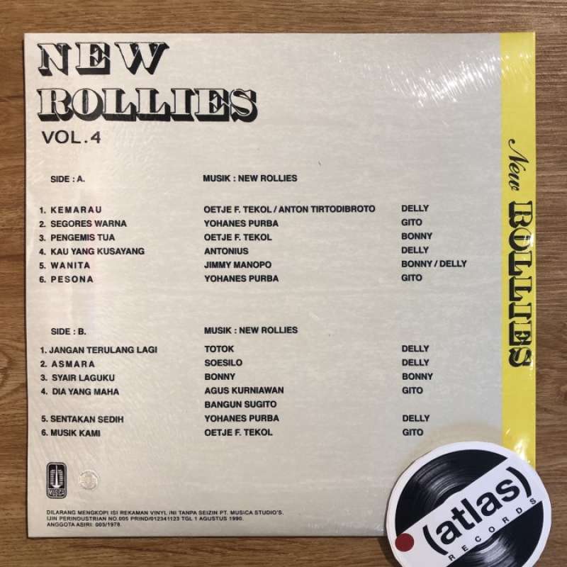 Promo Vinyl / Piringan Hitam New Rollies - Vol.4 Diskon 23% Di Seller ...