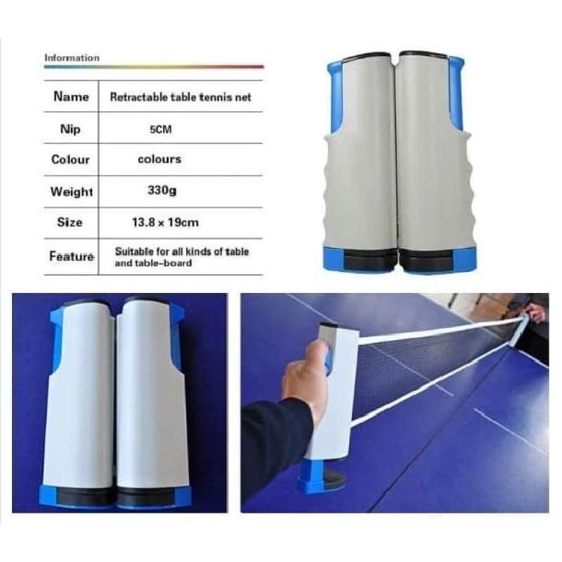 Jual Retractable Pingpong Net Tarik - Jala Meja Ping Pong Table Tennis ...