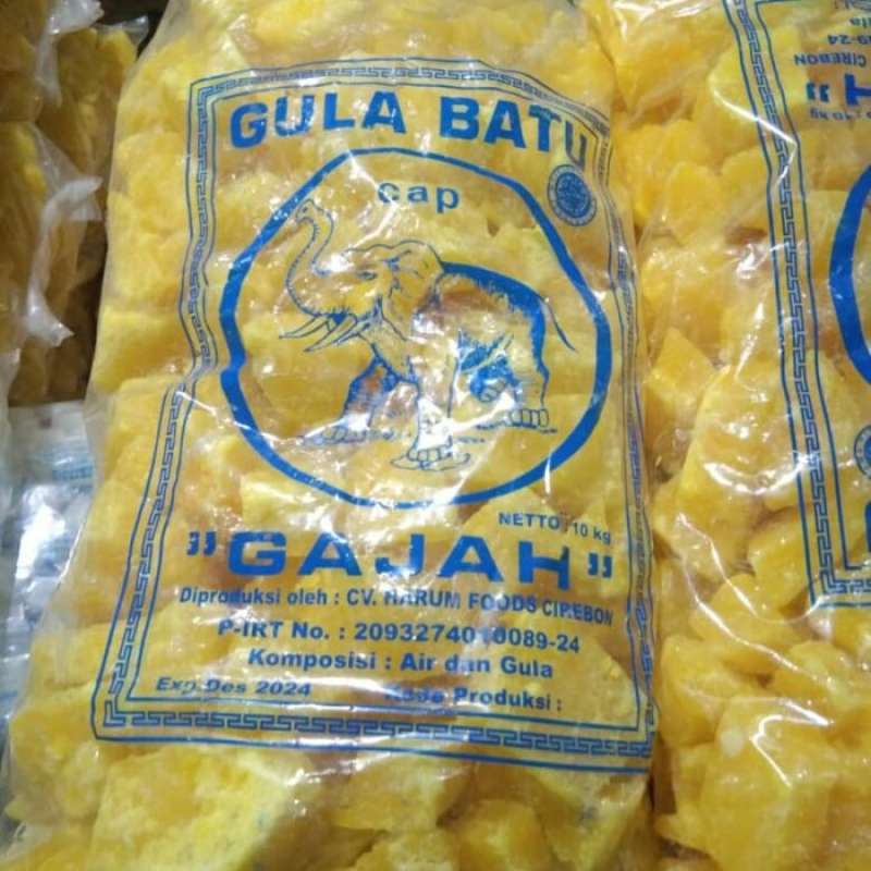 Promo Gula Batu Kuning Kemasan 10 Kg Khas Cirebon Cap Gajah Diskon 23% ...