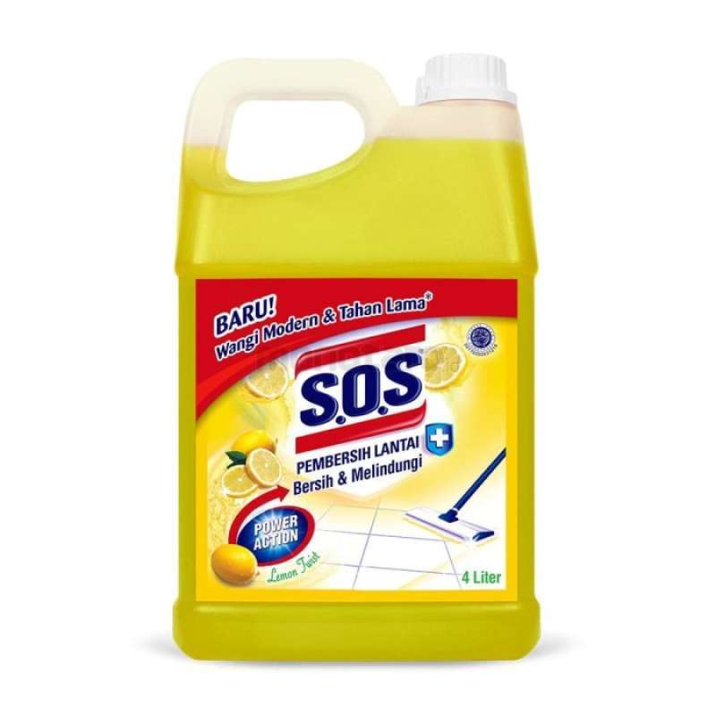 Promo Pembersih Lantai Sos Kuning Lemon 4 Liter Jerigen_sos Floor ...