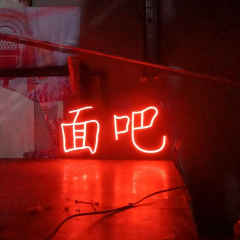 Promo Lampu LED Neon Text tulisan Mandarin (noodle bar) pesanan kak ...