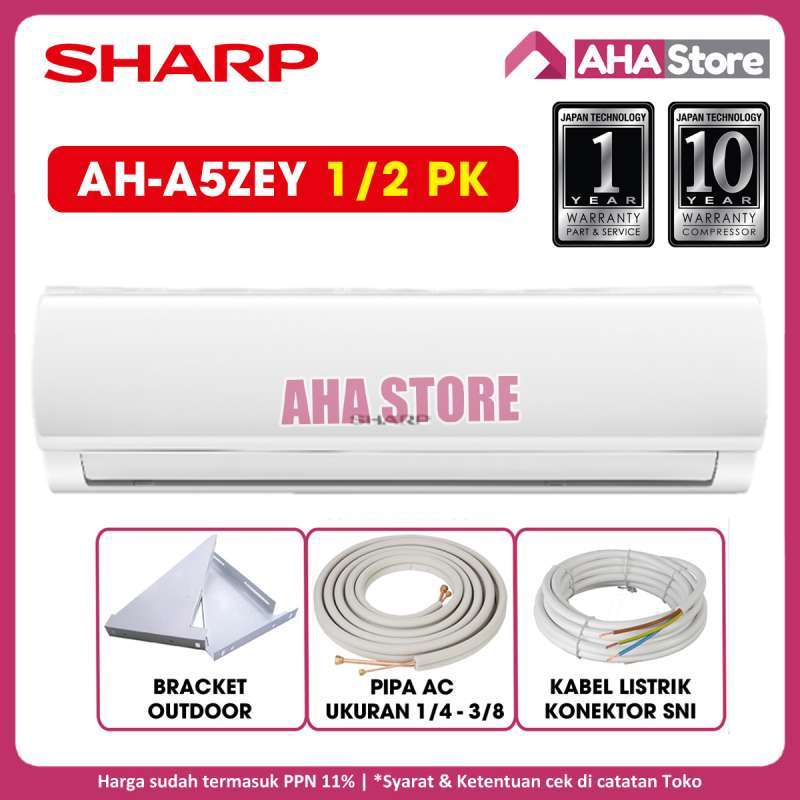 Jual Sharp Ac Air Conditioner 1/2 Pk Ah-a5zey / Ah-a5zcy / Ah-a5bey - Unit + Pasang Di Seller ...