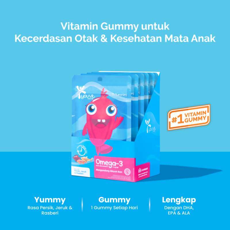 Promo Youvit Omega-3 Gummy - Isi 30 Pcs Diskon 29% Di Seller ...