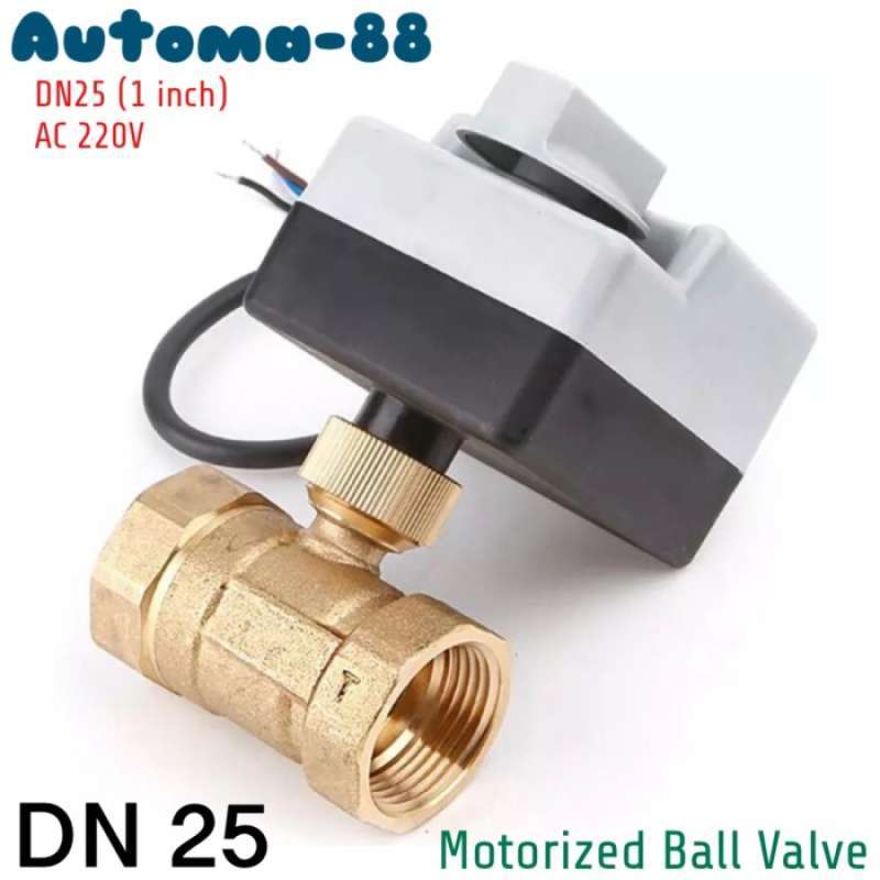 Jual Limited Electric Ball Valve Motorized Dn25 Ac 220V G 1 Inch Bsp Brass Kuningan di Seller ...