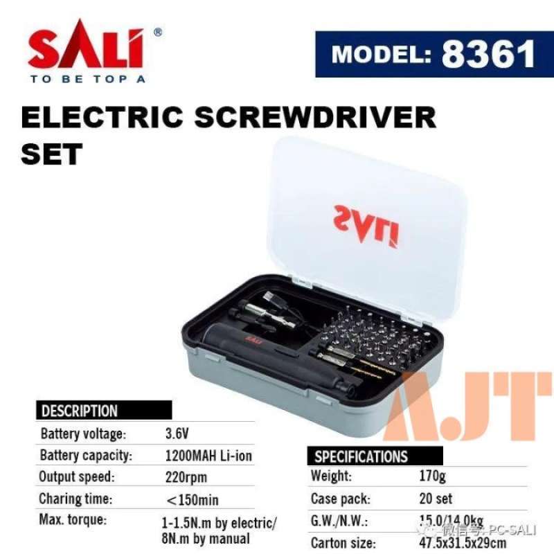 Promo Cordless Electric Screwdriver Obeng Listrik 36 Set Diskon 23% Di ...