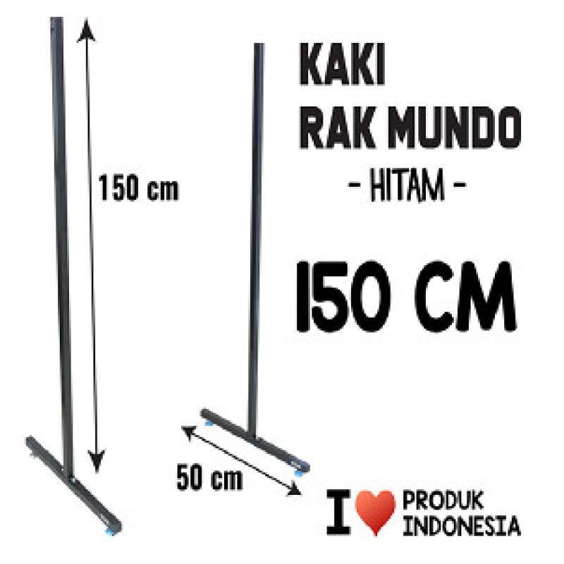 Jual Kaki Rak Mundo T. 150Cm Hitam Display Cantolan Ram Dinding - Putih ...