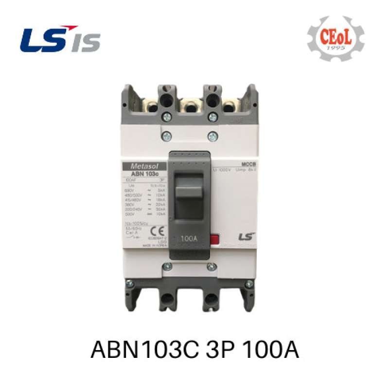 Promo MCCB ABN103C 3p 100A Metasol LS / LG / Breaker 3pole 100A LS / LG ...