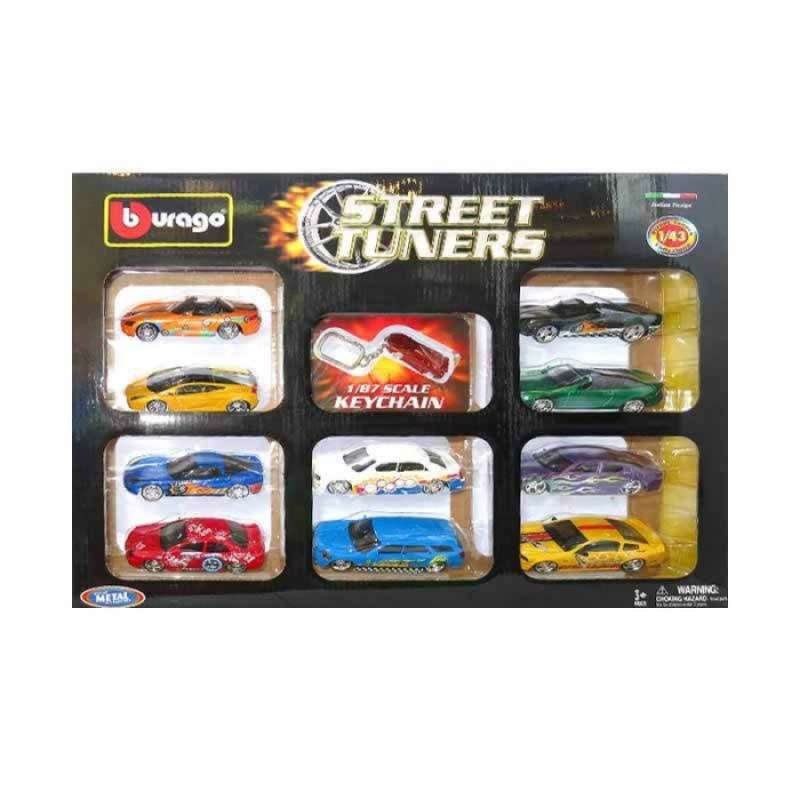 Promo Diecast Bburago - 1:43 Street Tuners With Keychain 10 Pcs Diskon ...