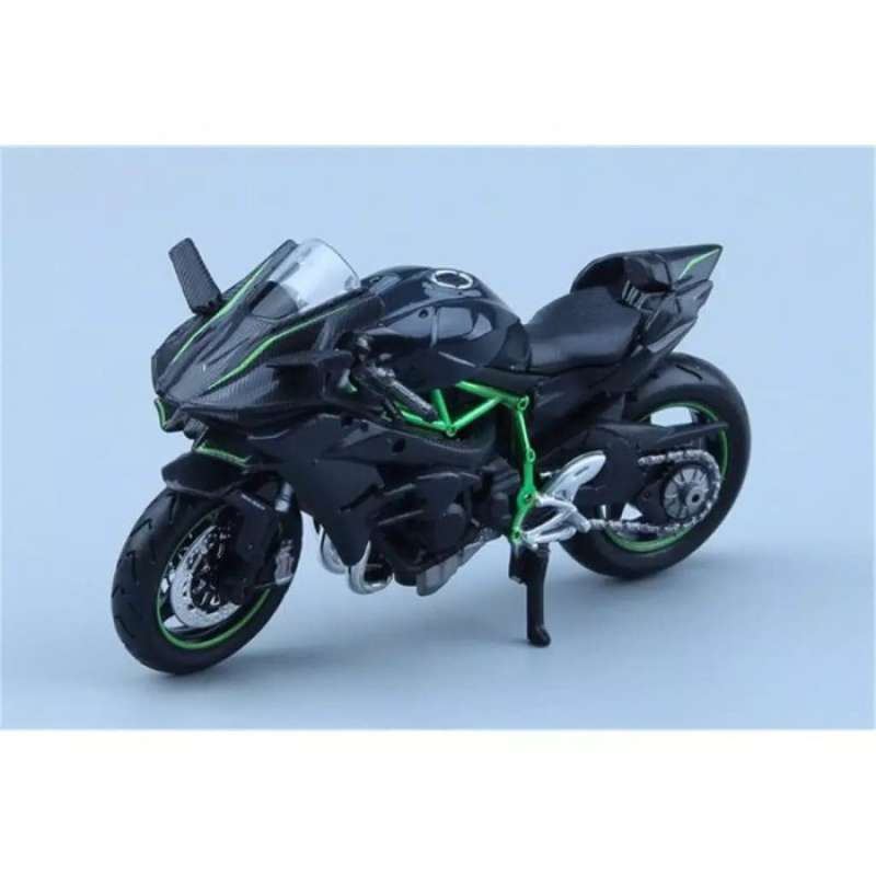 Promo Miniatur Diecast Motor Kawasaki Ninja h2r Warna Hitam Skala 1 / ...