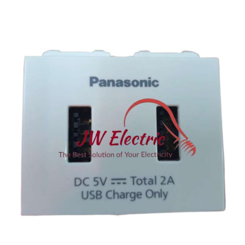 Promo Mata Socket Outlet USB 2 Holes Charger Panasonic Wide Series ...