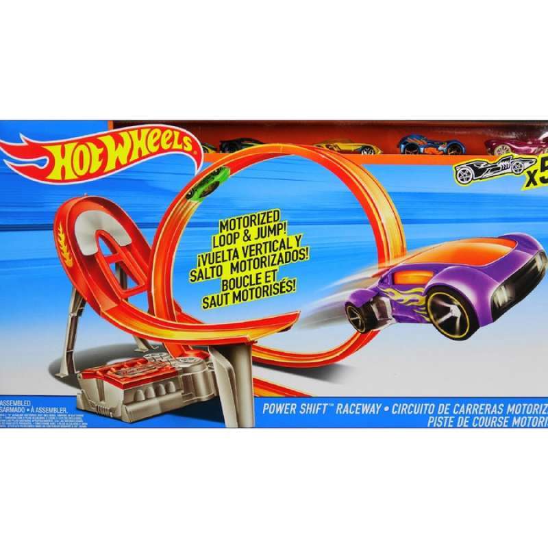 Promo Hot Wheels Power Shift Raceway Motorized Loop Track Hotwheels ...