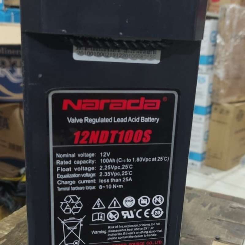 Promo battery vrla narada 12v 100ah baru bergaransi, plts Diskon 23% di Seller Samaga Soraya ...