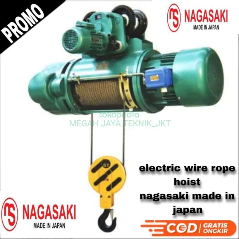 Promo Electric wire rope hoist 5 ton 12 meter nagasaki japan Diskon 23% ...