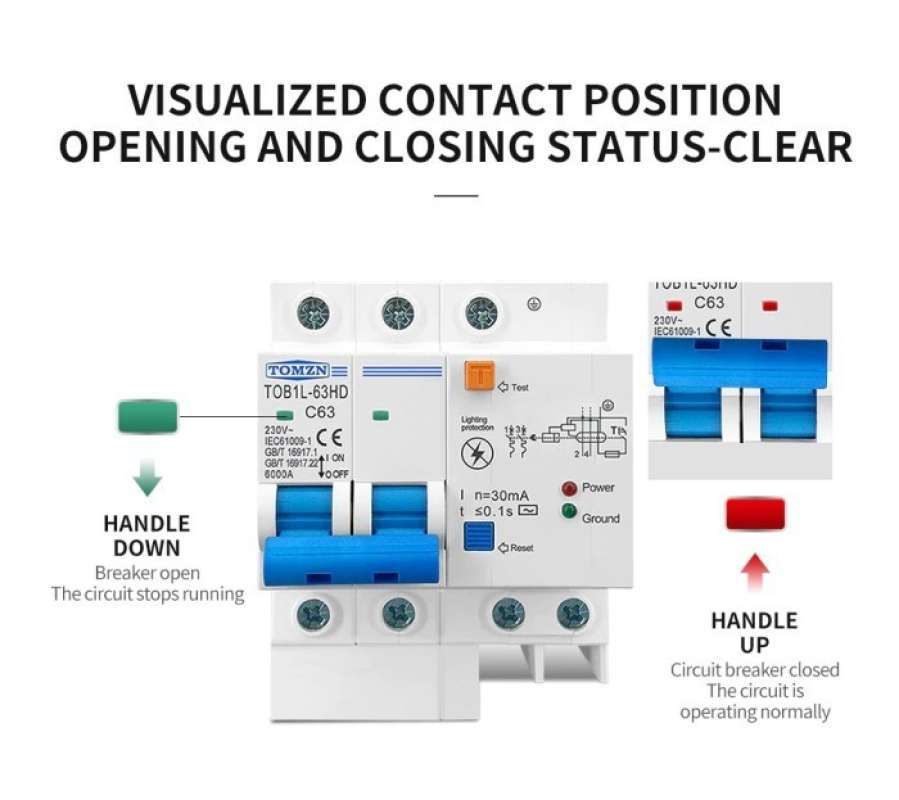 Promo Integrated RCBO SPD 230V 40A Lightning Protection Residual ...