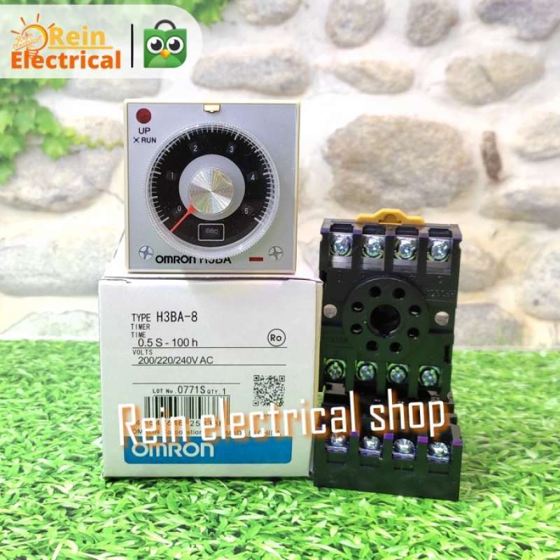 Promo timer omron h3ba 8 + socket / timer Omron HB3A-8 1 set socke ...