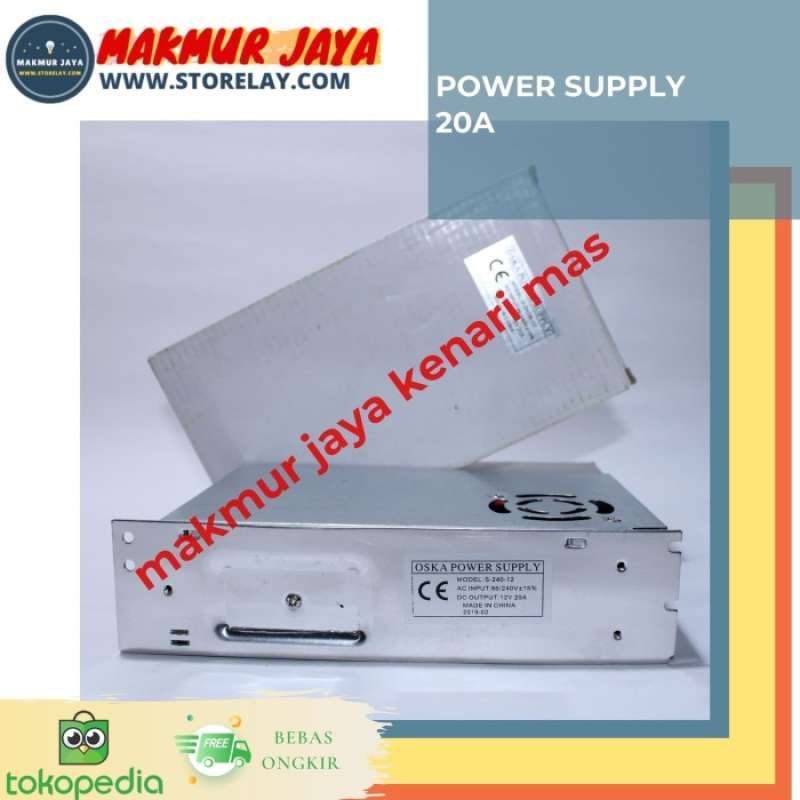 Promo POWER SUPPLY 20A/Adaptor Lampu 20A/Balas Lampu LED Strip With ...