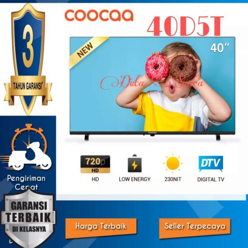Promo LED TV COOCAA 40 Inch 40D5T Digital TV DVB T/T2 Garansi Resmi 3 ...