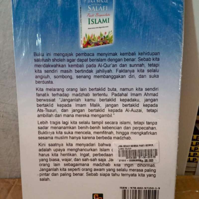 Jual Jika Benar Mereka Salafi Pasti Berperilaku Islami - Syamsul Rijal ...